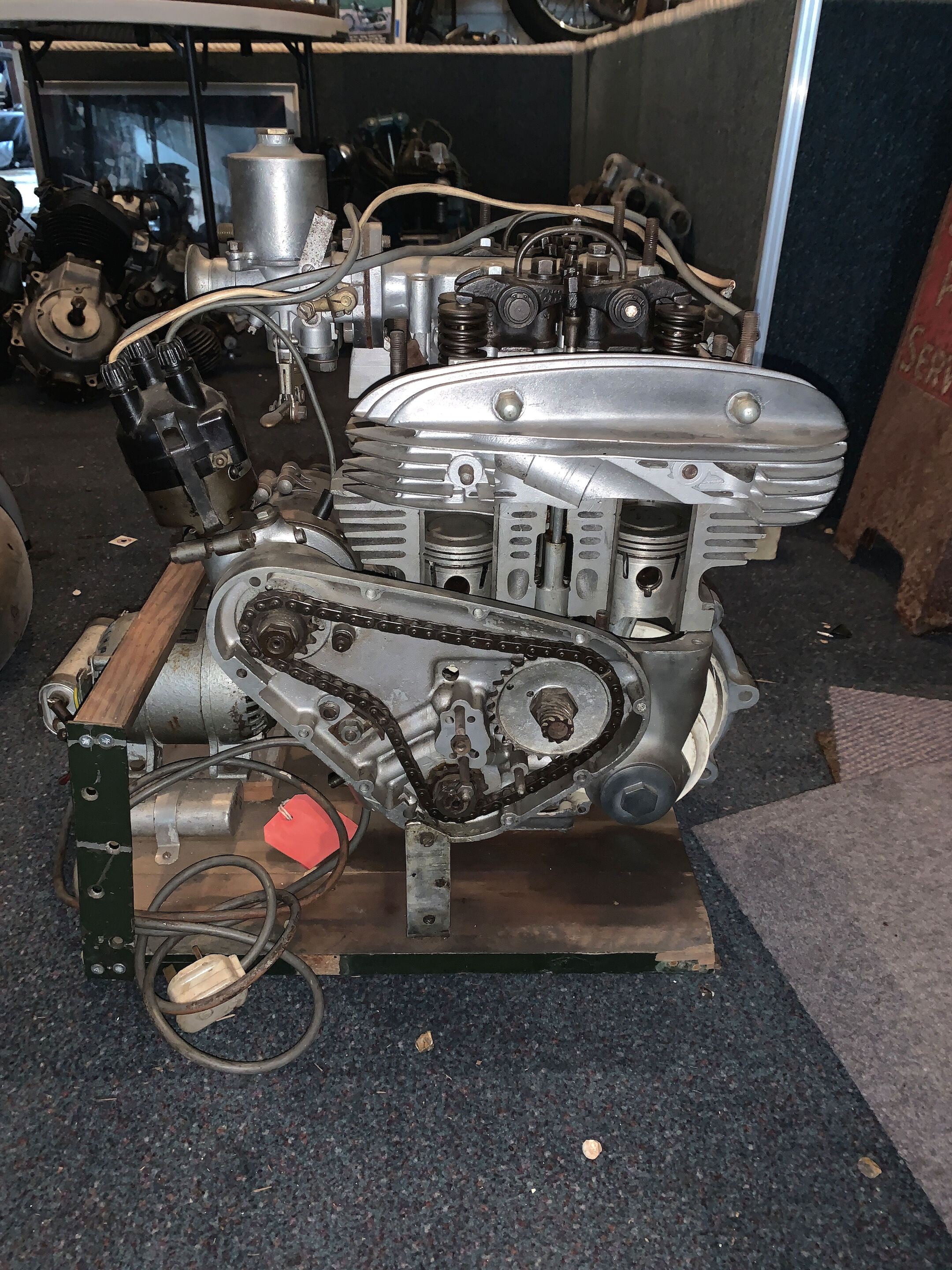 Bonhams Cars : An Ariel Square Four cutaway engine