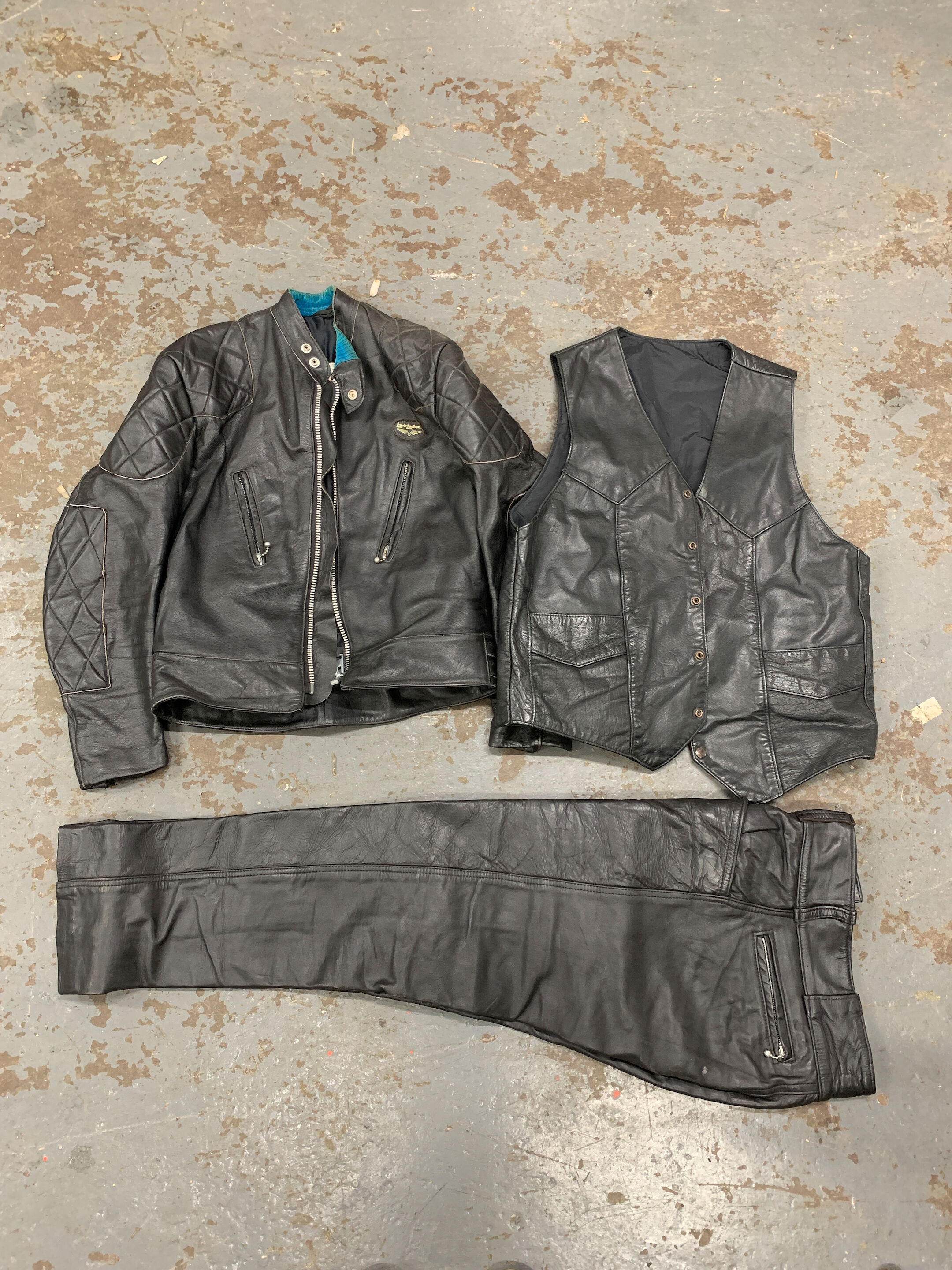 Bonhams Cars : A full set of believed un-used Lewis motorcycle leathers ...