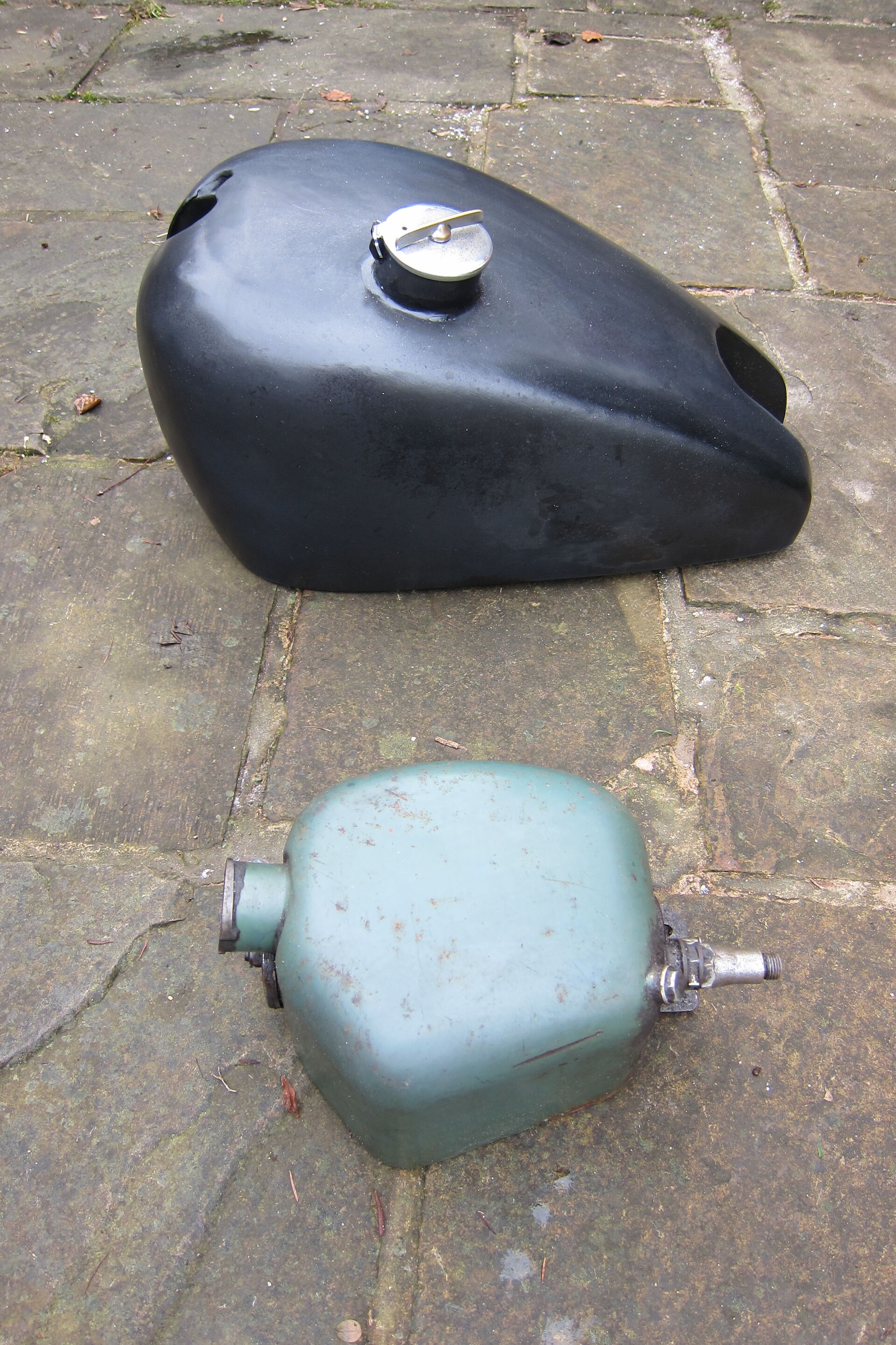Bonhams Cars : A Velocette petrol tank ((2))