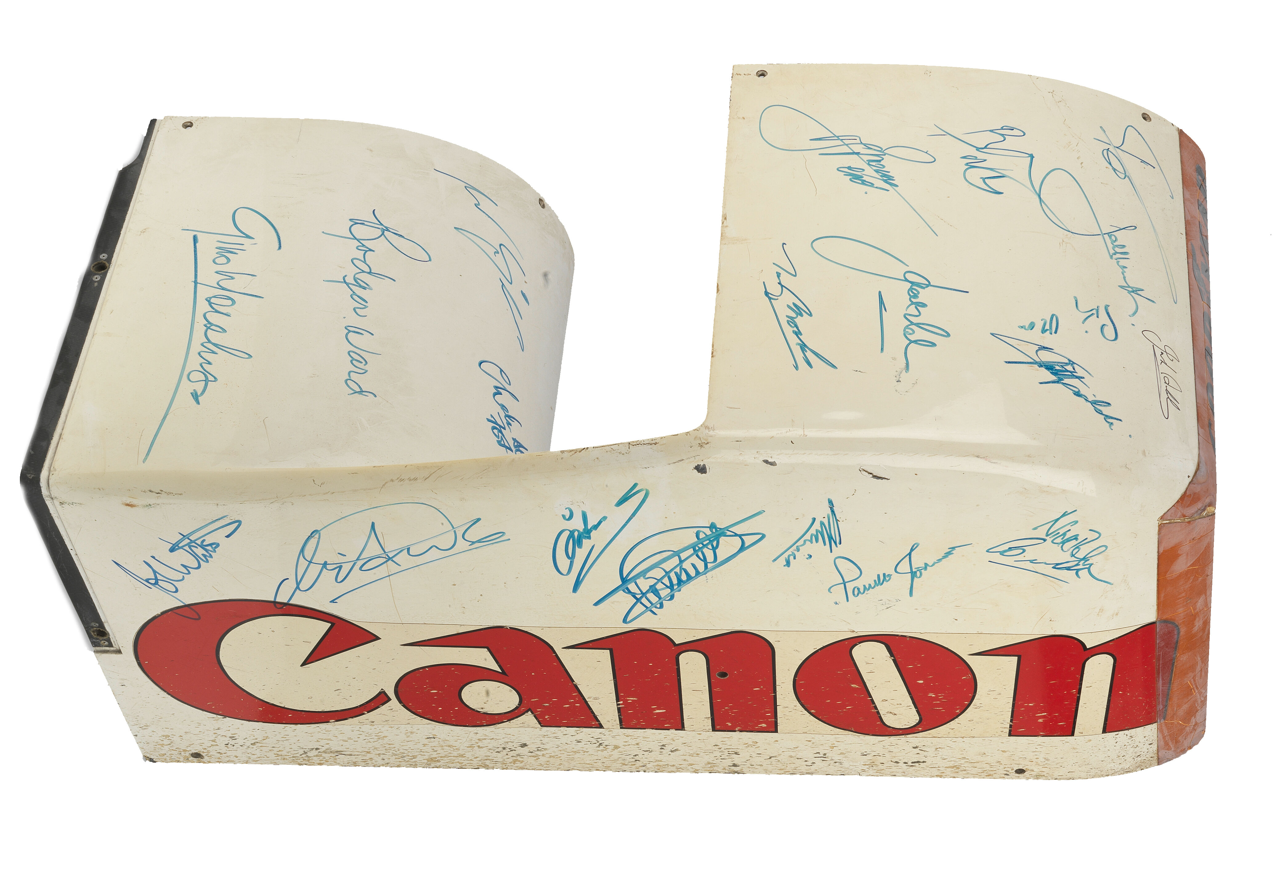 Bonhams Cars : A multi-signed 1985 Williams F1 sidepod,