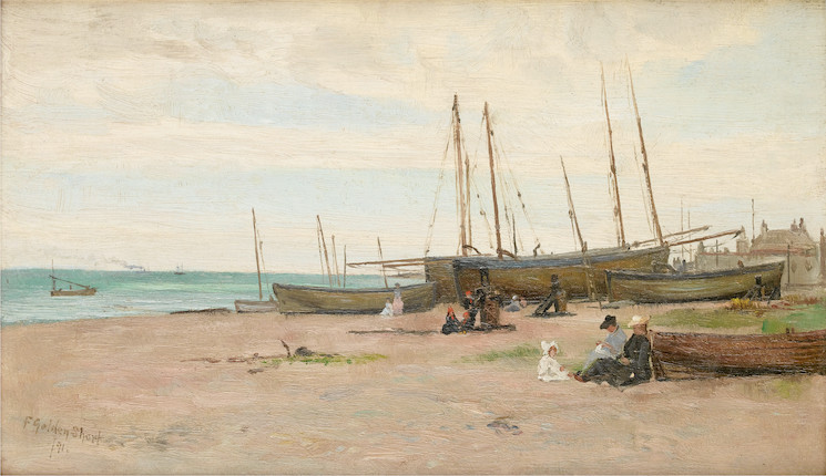 Bonhams : Frederick Golden Short (British, 1863-1936) Low tide