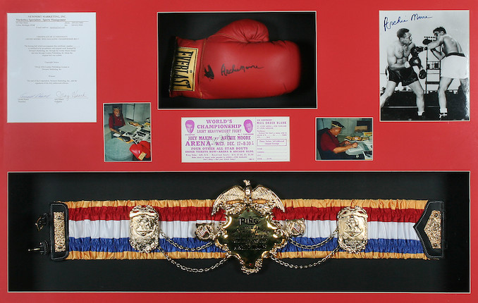 Bonhams : Archie Moore - Ring Magazine Championship belt montage