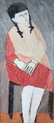 Bonhams : Rachel Reckitt (British, 1908-1995) A seated girl,