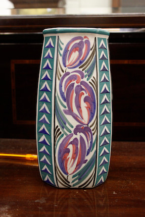 Bonhams : An early Carter Stabler Adams Poole vase, of octagonal ...