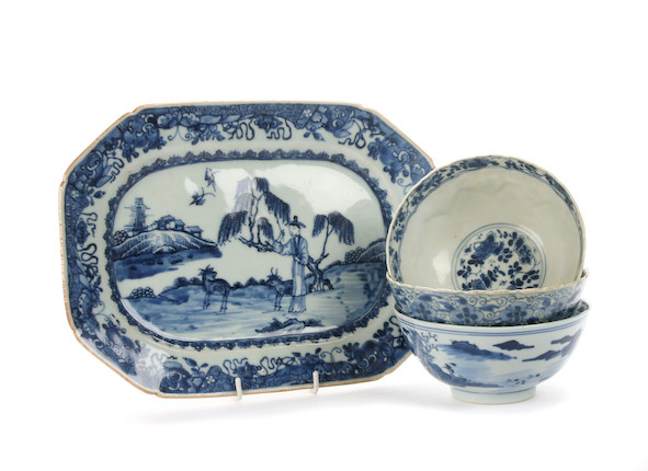 Bonhams : A Nanking blue and white ashet 18th/19th Century