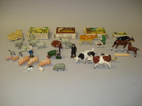 Bonhams : Britains Farm Picture Packs, Farm Animals, People and ...