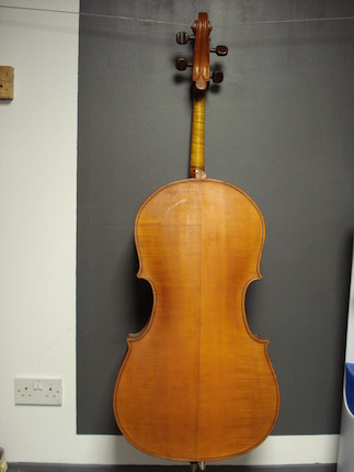 Bonhams : An English Cello by James Wrigley, Freckleton, Preston 1978 (1)