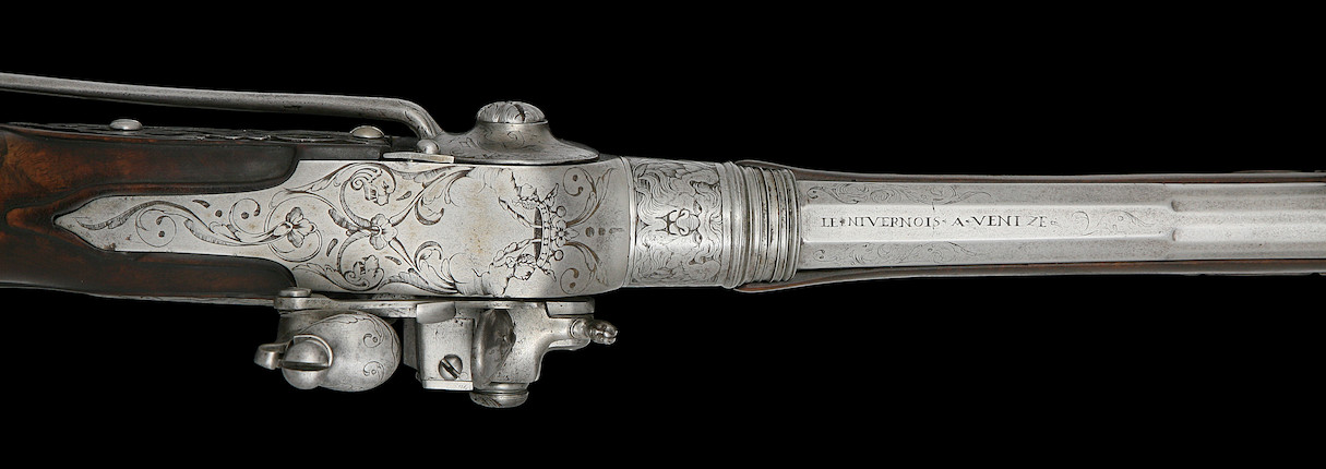 Bonhams : A Fine And Rare Italian 40-Bore Flintlock Breech-Loading ...