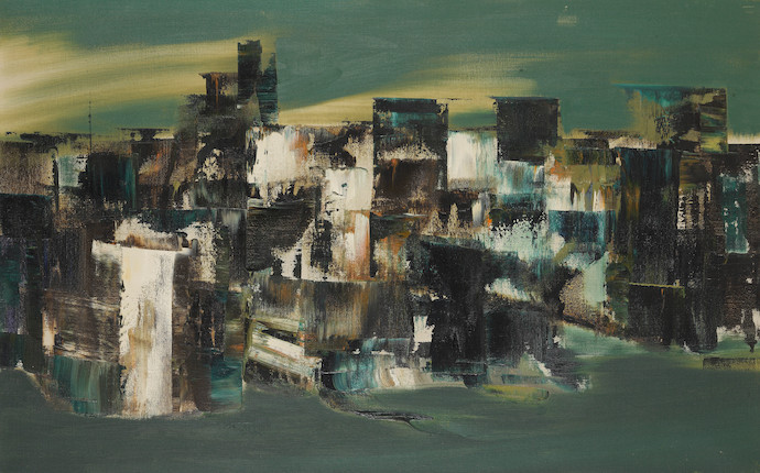 Bonhams : Kit Barker (British, 1916-1988) 'Walled City'