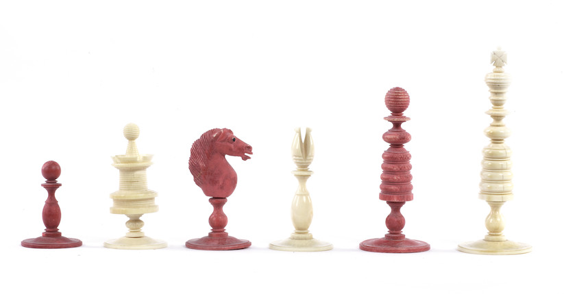 Bonhams An Ivory Chess Set England Early 19th Century