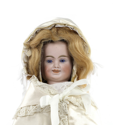 Bonhams : Bisque head three faced doll, circa 1910