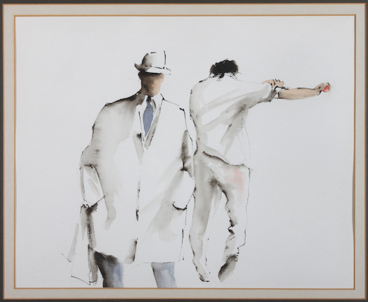 Bonhams : Philip Gardner (British, 1922-1986) A watercolour featuring ...