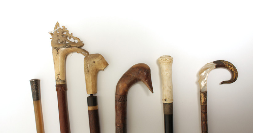 Bonhams : A collection of five walking sticks
