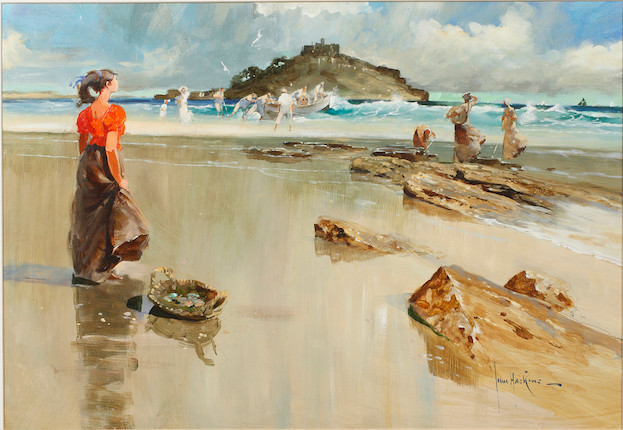 Bonhams : John Haskins (British, born 1938) Cornish Catch