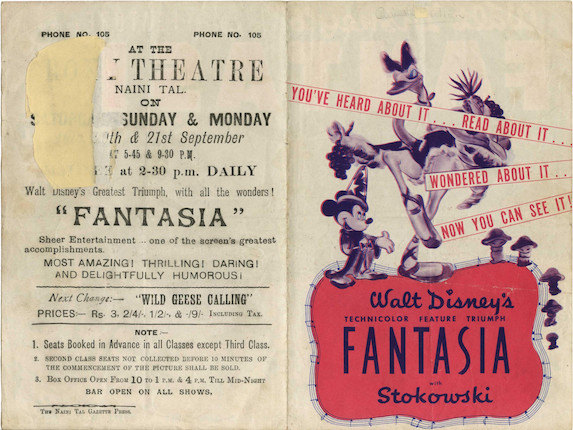 Bonhams : Snow White And The Seven Dwarfs and Fantasia, RKO Radio ...