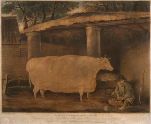 Bonhams : George Garrard (British, 1760-1826) Sheepshearing at Woburn