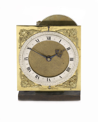 Bonhams : A very rare and intriguing miniature longcase timepiece with ...