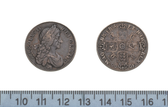 Bonhams : Charles II, Shilling, 1666, first bust variety right, with ...
