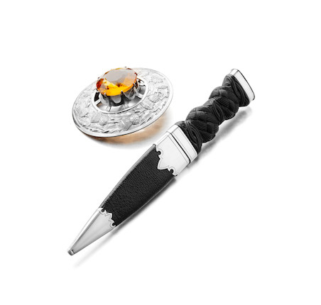 Bonhams : A 20th century silver mounted skean dhu