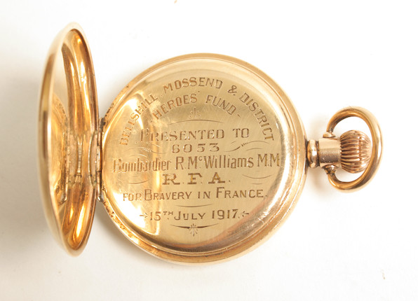 Bonhams : A GOLD PLATE POCKET WATCH