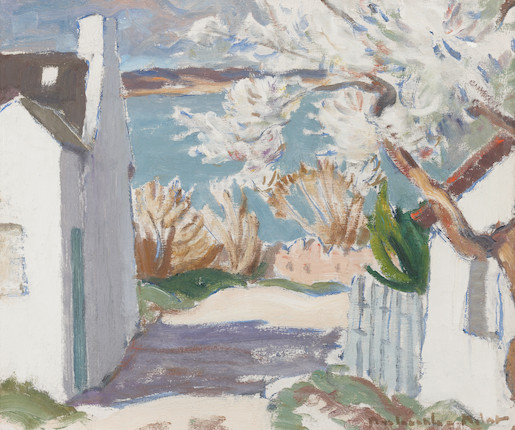 Bonhams : John MacLauchlan Milne, RSA (British, 1886-1957) Cottages at ...