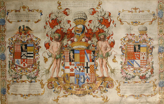 Bonhams : The Arms and Quarterings of William Fitz-William of Clixby in ...