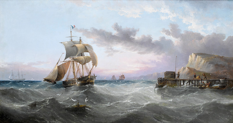 Bonhams : Henry Redmore (British, 1820-1887) Shipping off Speeton ...