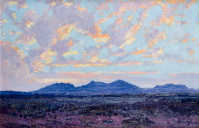 Bonhams : Jacob Hendrik Pierneef (South African, 1886-1957) Dusk, South ...