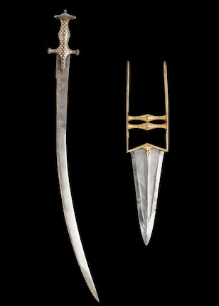Bonhams : A koftgari steel Push Dagger (khatar) India, 18th Century(2)