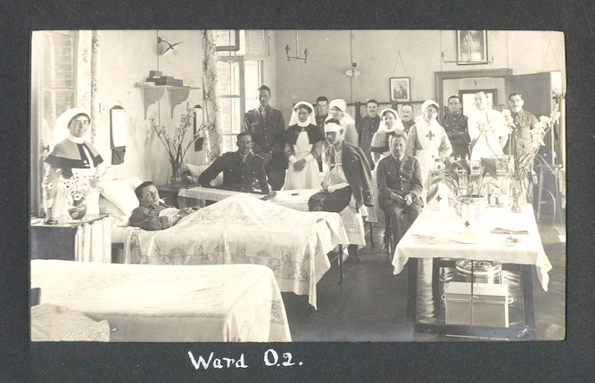 Bonhams : MILITARY HOSPITALS, FIRST WORLD WAR Two albums of photographs ...