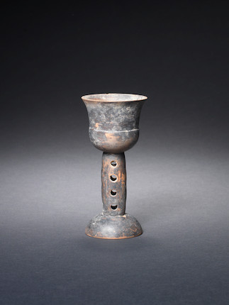 Bonhams : A burnished black pottery stem cup Neolithic period, Longshan ...