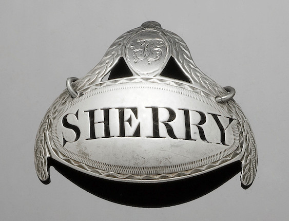 Bonhams : A late 18th / early 19th century silver SHERRY wine label ...