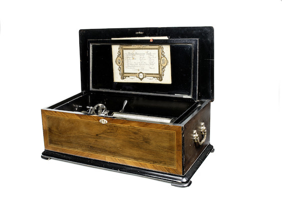 Bonhams : A 'Harpe Harmonique-Piccolo' musical box, probably by Hiller ...