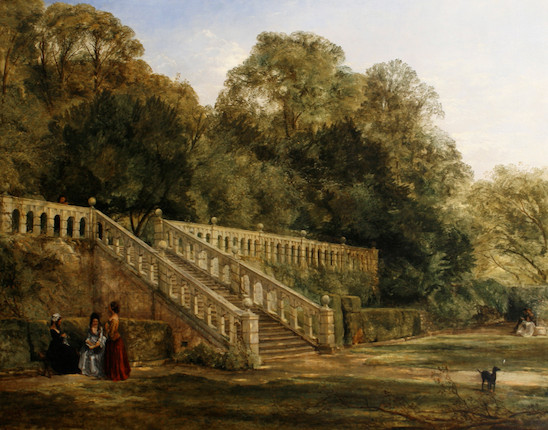 Bonhams : Thomas Creswick (British, 1811-1869) The terrace