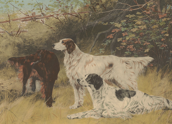 Bonhams : Archibald Stuart-Wortley 'Partridge Driving' A colour print ...