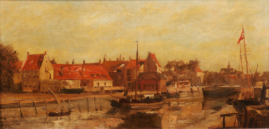 Bonhams : Axel Soeborg (1872-1939) A quayside