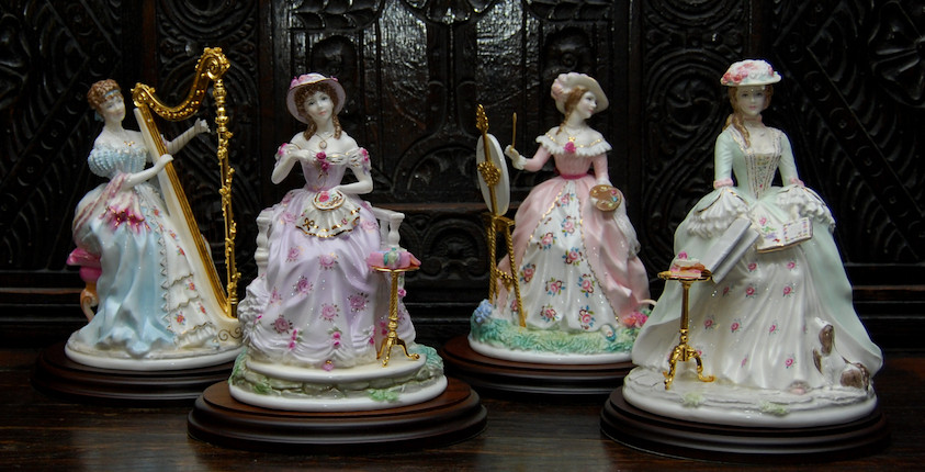 Bonhams : Four limited edition Royal Worcester figurines