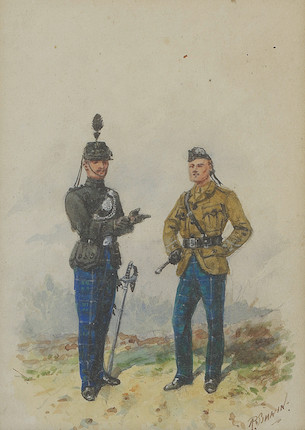 Bonhams : Richard Simkin (British, 1840-1926) Three military vignettes