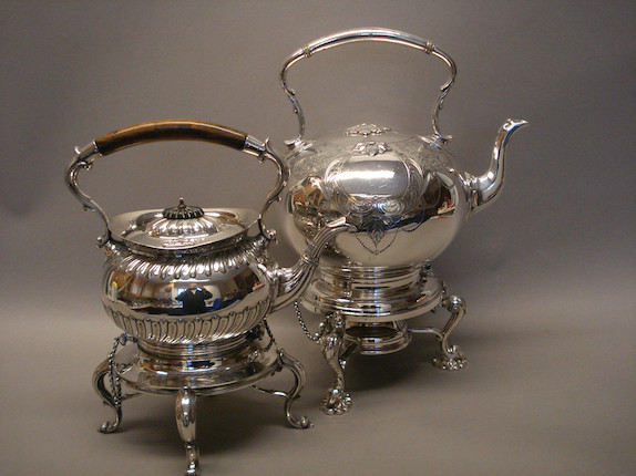 Bonhams : A Victorian EPBM tea kettle on stand by James Dixon & Sons ...