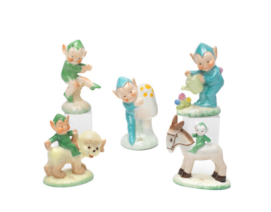 Bonhams : Mabel Lucie Attwell for Shelley Five Small 'Boo Boo' Figures ...