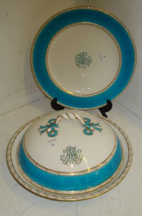 Bonhams : A Minton porcelain supper set, each piece circular with ...