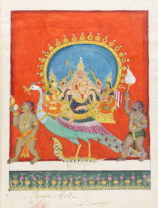 Bonhams : An album of twenty-four depictions of Hindu deities Southern ...