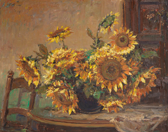 Bonhams : Adriaan Hendrik Boshoff (South African, 1935-2007) Sunflowers