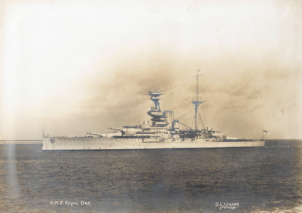 Bonhams : A Photographic log of HMS Royal Oak 1927-29 10x15in (25.5x38cm)