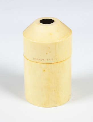 Bonhams : A 19th century ivory 'instantaneous light box' Stamped 'Berry ...