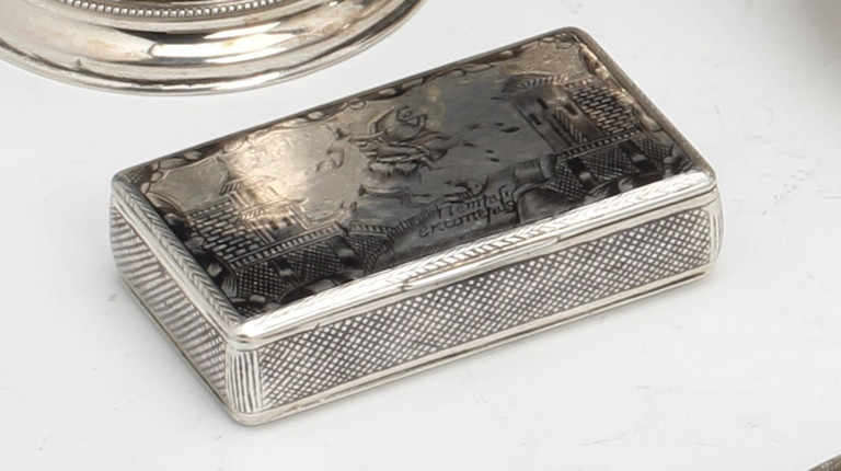 Bonhams : A Russian silver & niello snuff box By I.K, assayed by I.A ...