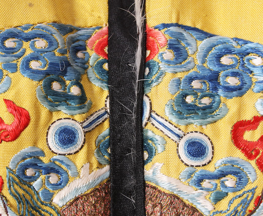 Bonhams : A Chinese late 19th century embroidered silk 'long pao ...