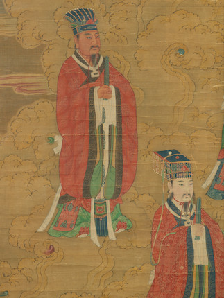 Bonhams : A set of five important 'Water and Land Ritual' paintings ...