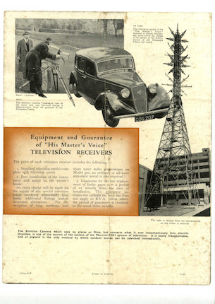 Bonhams : An important Marconi type 702 mirror-lid television, sold on ...