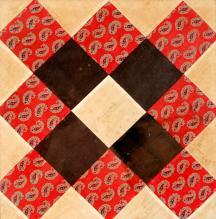 Bonhams : Two Victorian patchwork panels to include a signed example